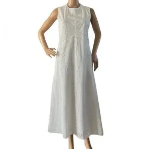 Zara | Dresses | Zara Embroidered Eyelet Midi Dress | Poshmark